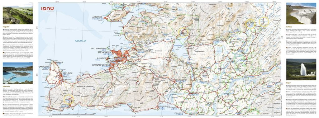 The Golden Circle - Map of Iceland